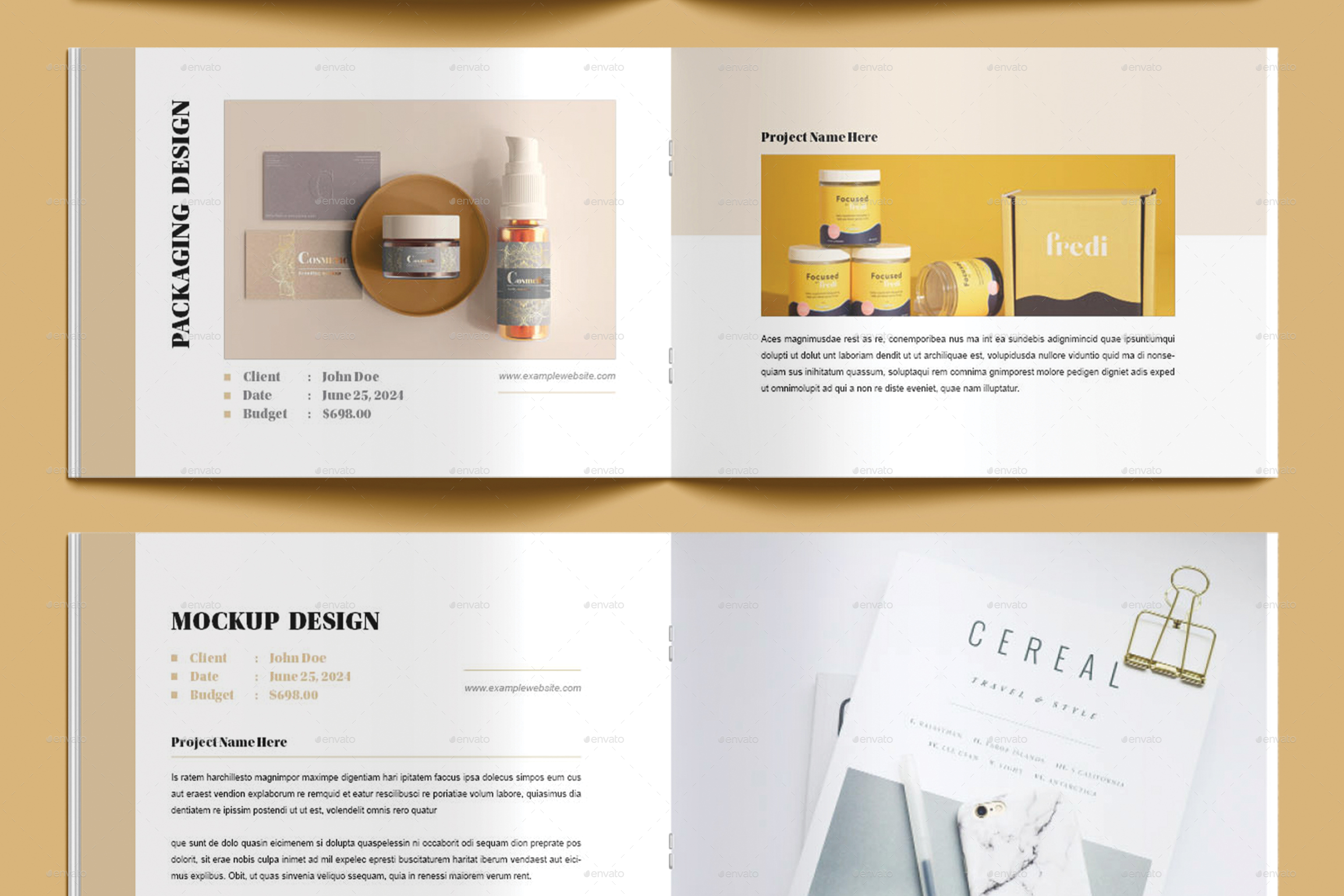 Clean Portfolio Magazine Layout, Print Templates | GraphicRiver