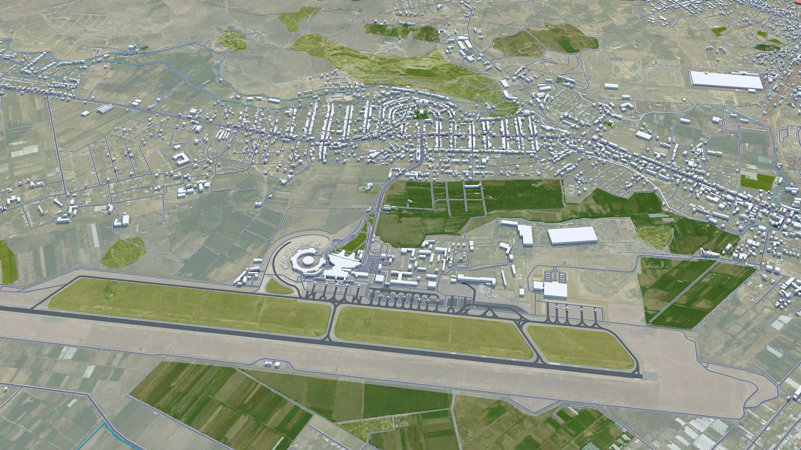 Yerevan city Armenia 3d model 60km by TurboCG | 3DOcean