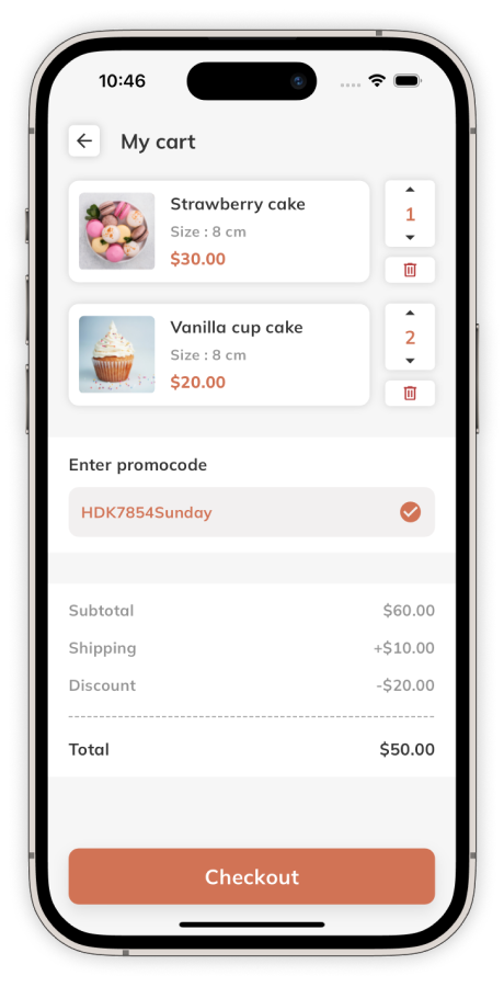Online Bakery Store App Template in Flutter | FDBakery by pixelnestlabs