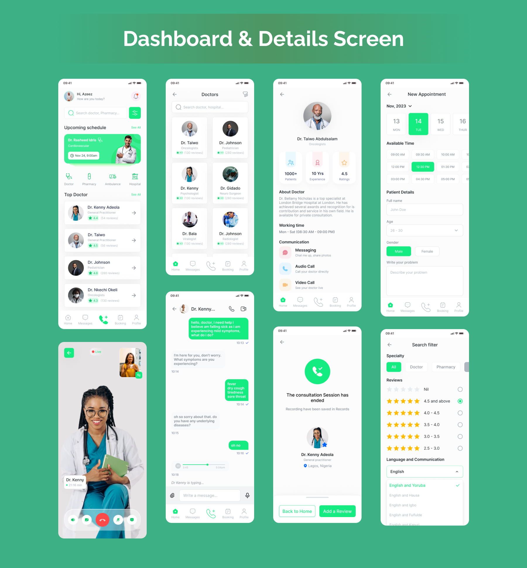 Doctor Call | Appointment System | Flutter iOS/Android App Template by ...