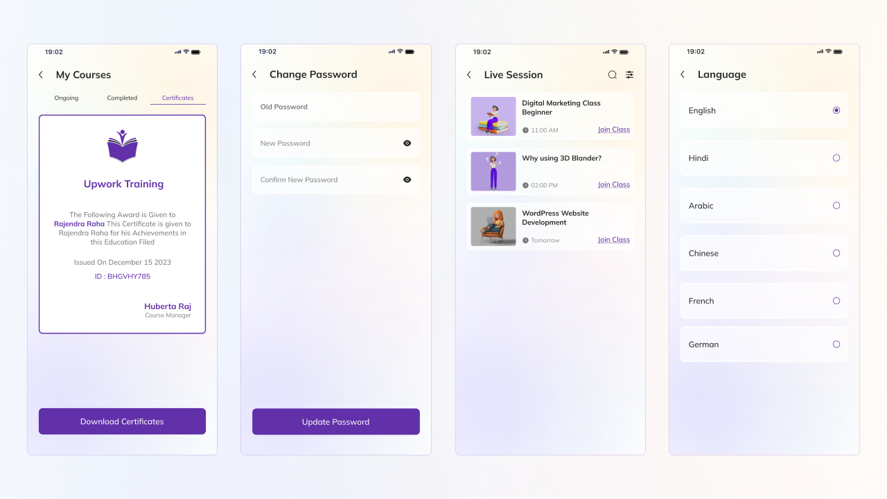Edtech LMS - Online Course Learning Flutter UI Kit by thefuturelens Edtech LMS - Online Course Learning Flutter UI Kit by thefuturelens