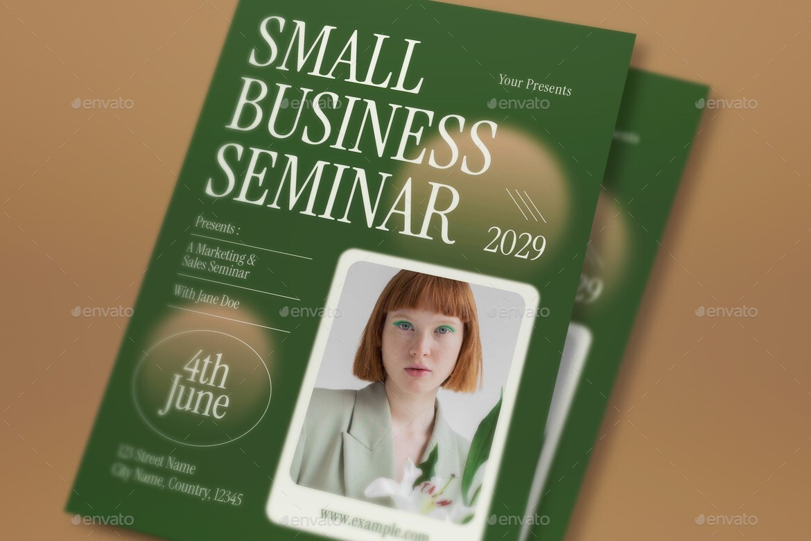 Grey Gradient Modern Geometric Business Expo Flyer Set, Print Templates