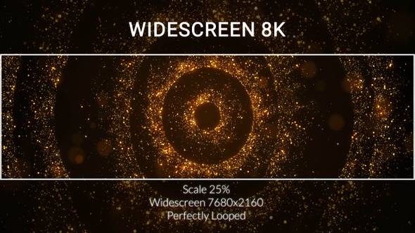 Awards Gold Particle Burst Widescreen 8k, Motion Graphics | VideoHive