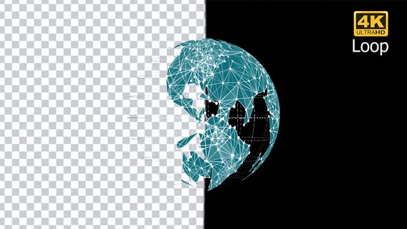 Plexus Globe 4K, Motion Graphics | VideoHive
