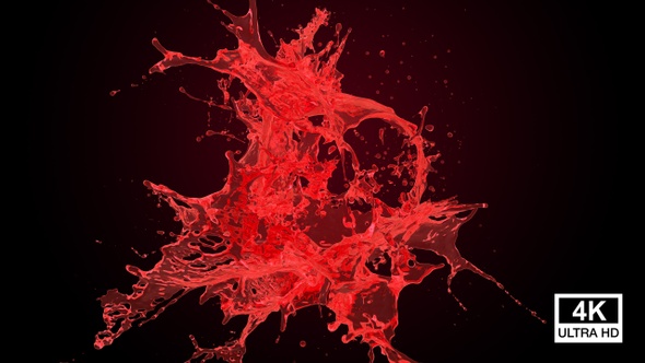 Abstract Red Water Splash 4K, Motion Graphics | VideoHive