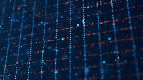 4K Digital coding and data background (loopable), Motion Graphics ...