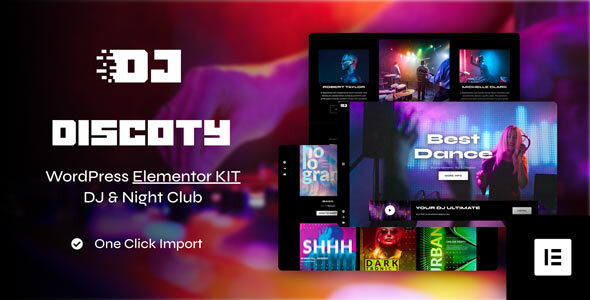 Discoty - DJ & Night Club Elementor Pro Template Kit by nicdark ...