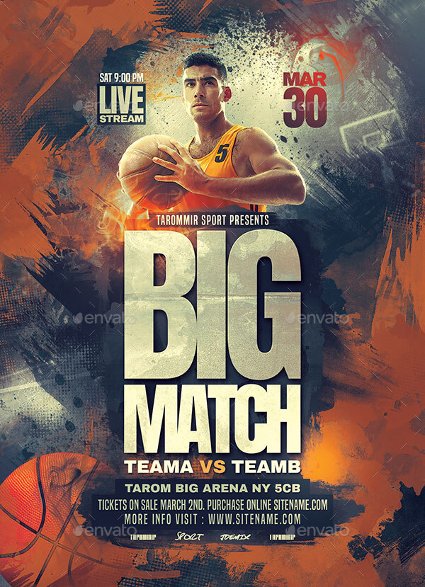 Basketball Flyer, Print Templates | GraphicRiver