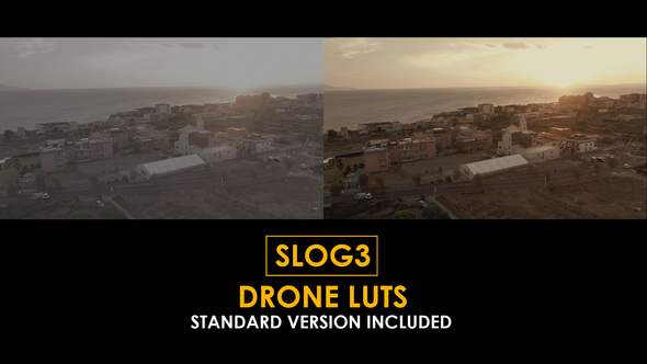 Slog3 Drone and Standard LUTs, DaVinci Resolve Templates | VideoHive