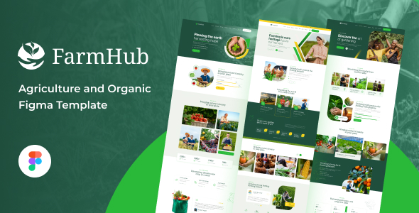 Farmhub - Agriculture and Organic Figma Template by Mugli | ThemeForest