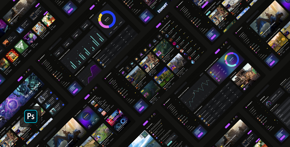 Streamity – Gaming and Streaming Dashboard UI for Adobe Photoshop by ...