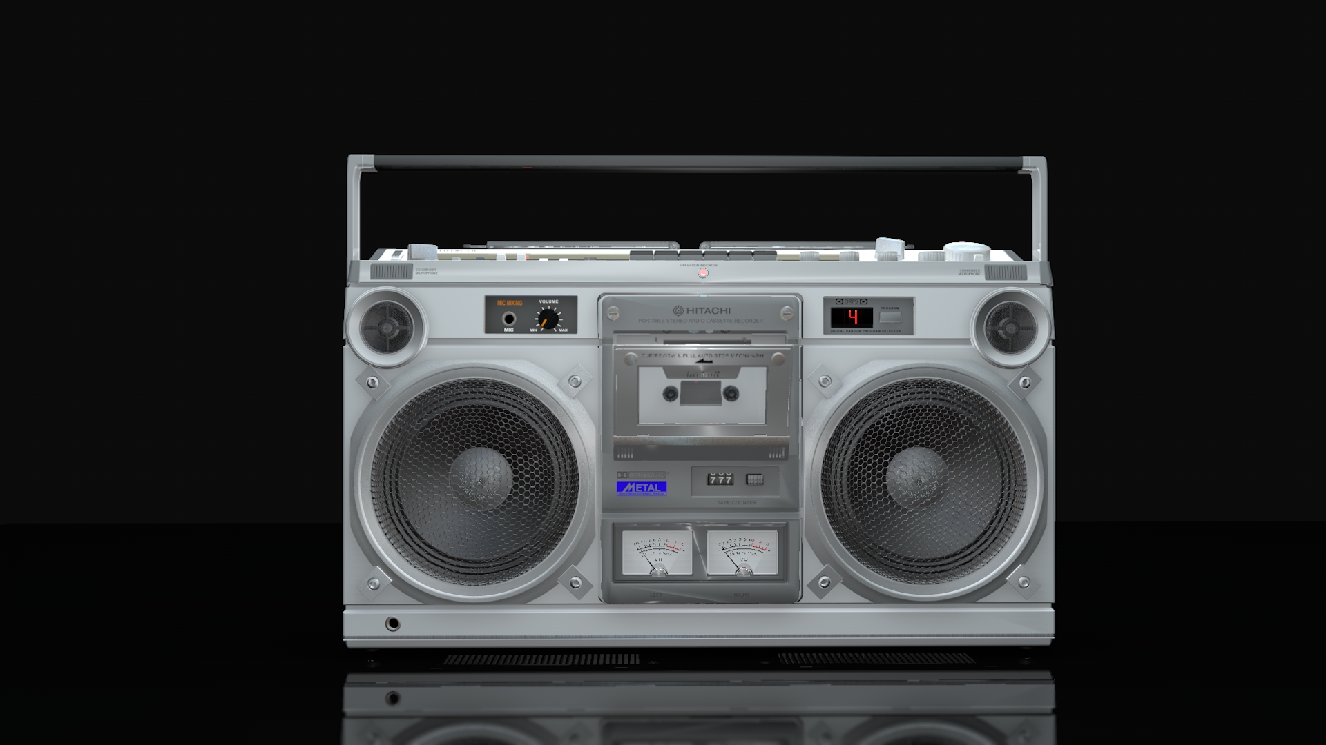 Realistic vintage Boombox Hitachi TRK 8180EM Guettoblaster (1979) by ...