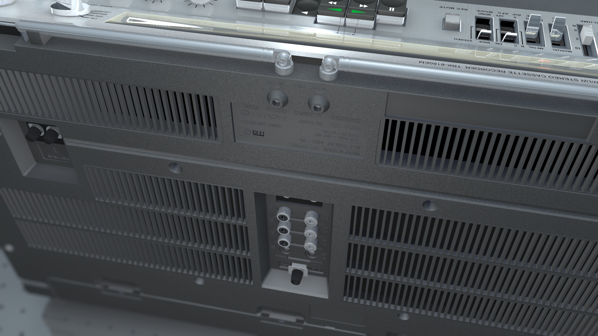 Realistic vintage Boombox Hitachi TRK 8180EM Guettoblaster (1979) by ...