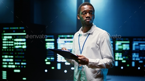 Computer scientist checking server racks Stock Photo by DC_Studio ... Computer scientist checking server racks Stock Photo by DC_Studio ...