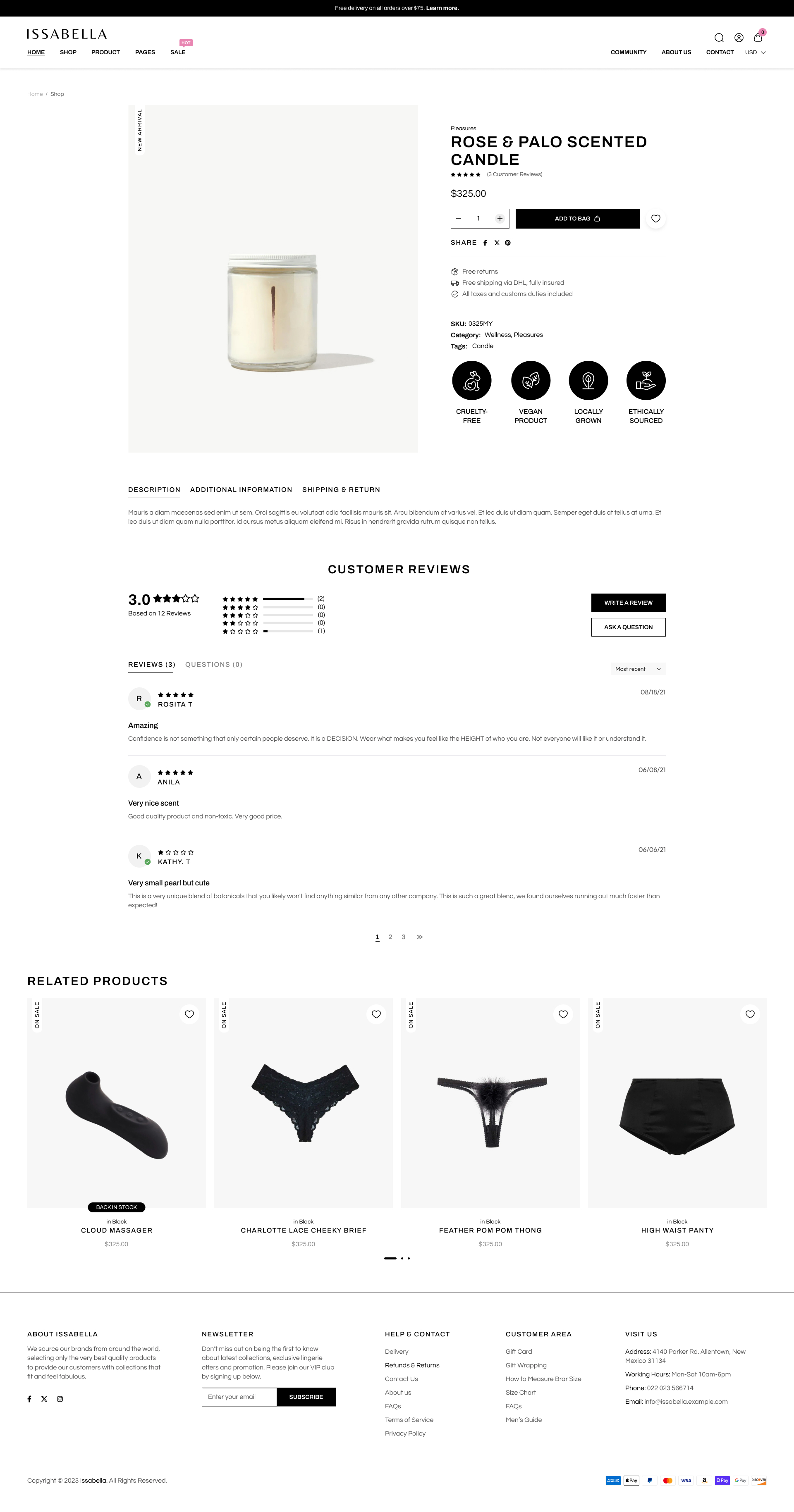 Issabella - Sexy Lingerie & Adult Toy Shop Figma Template by jwsthemes