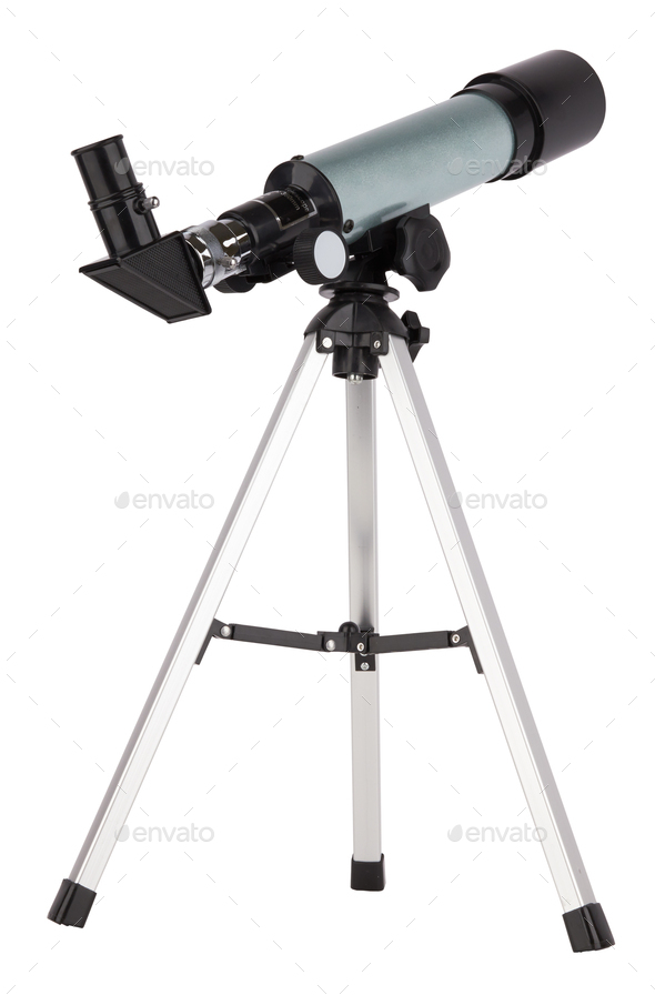 Modern telescope isolated Stock Photo by pioneer111 | PhotoDune