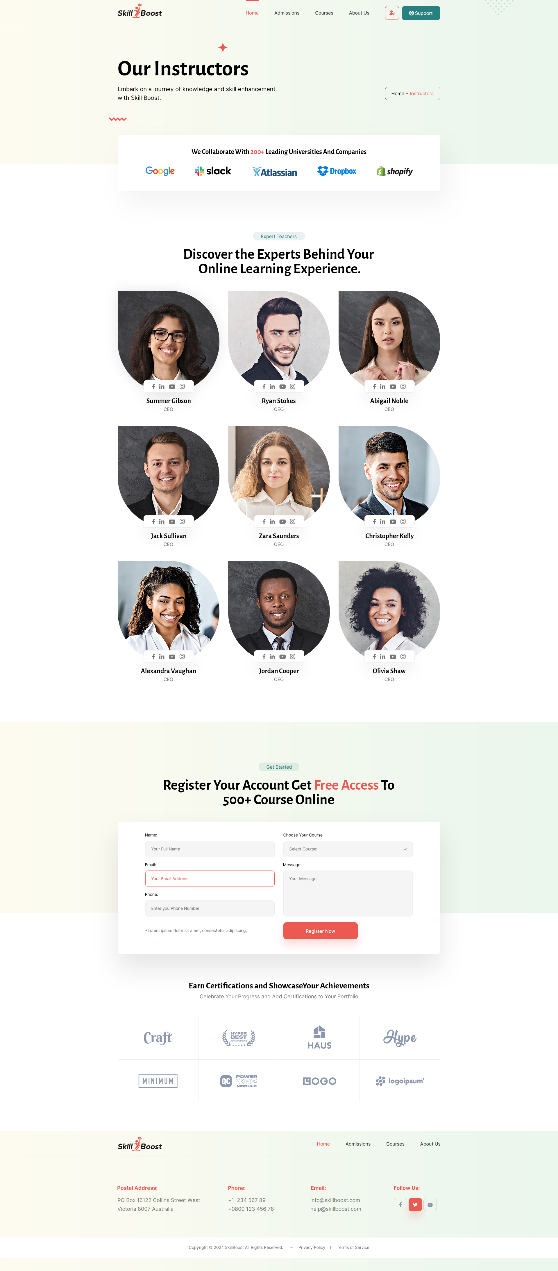Skill Boost | Online Education PSD Template by designingmedia | ThemeForest