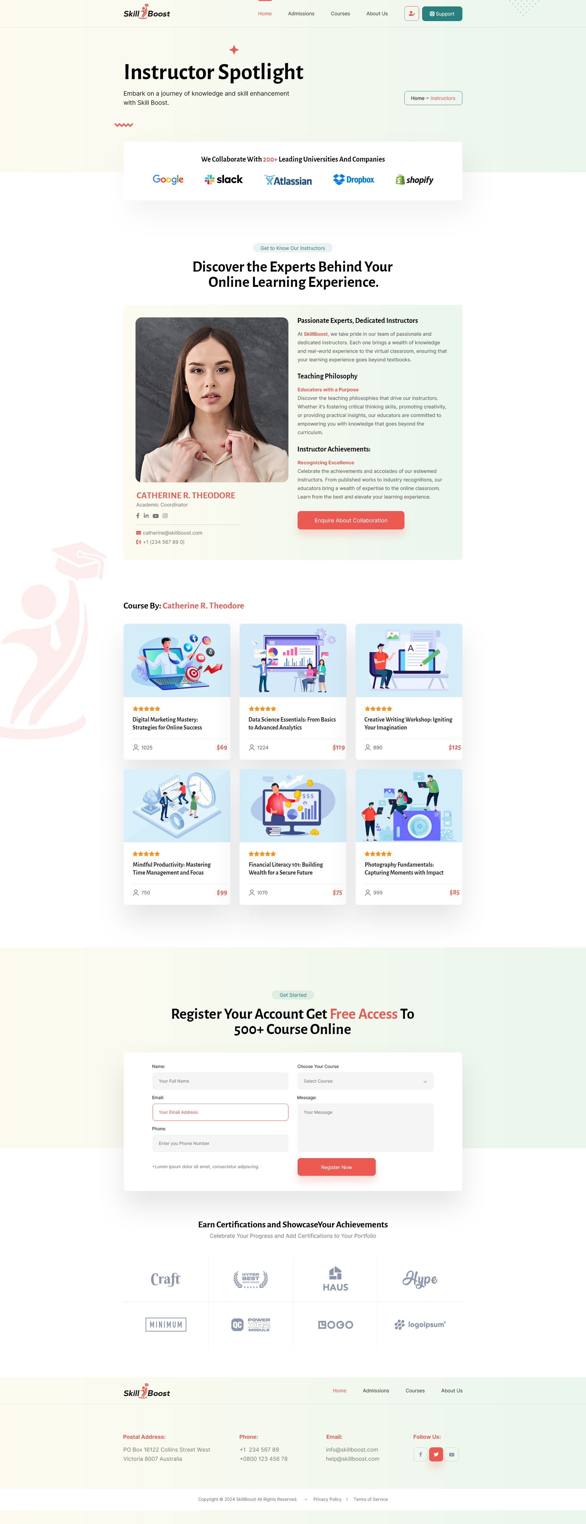 Skill Boost | Online Education PSD Template by designingmedia | ThemeForest