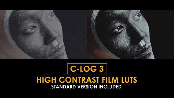 C-Log3 High Contrast Film and Standard LUTs, DaVinci Resolve Templates