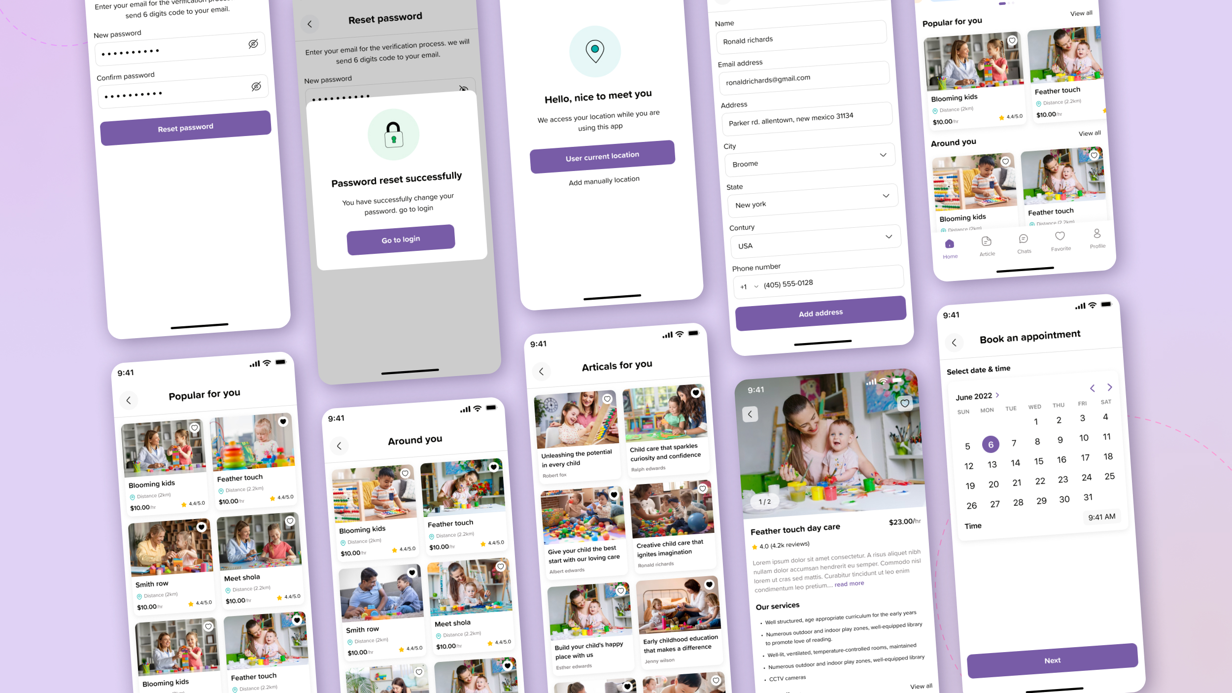 Kiddo Connect UI template - Find Child Care app in Flutter 3.x (Android, iOS) | KidCrafter Care ...