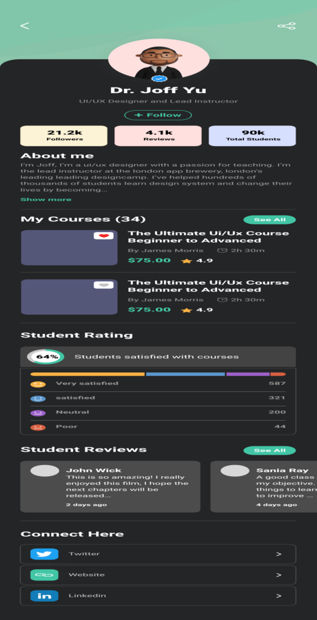 Online Learning Courses for Education App | UI Kit | Flutter | Figma ...