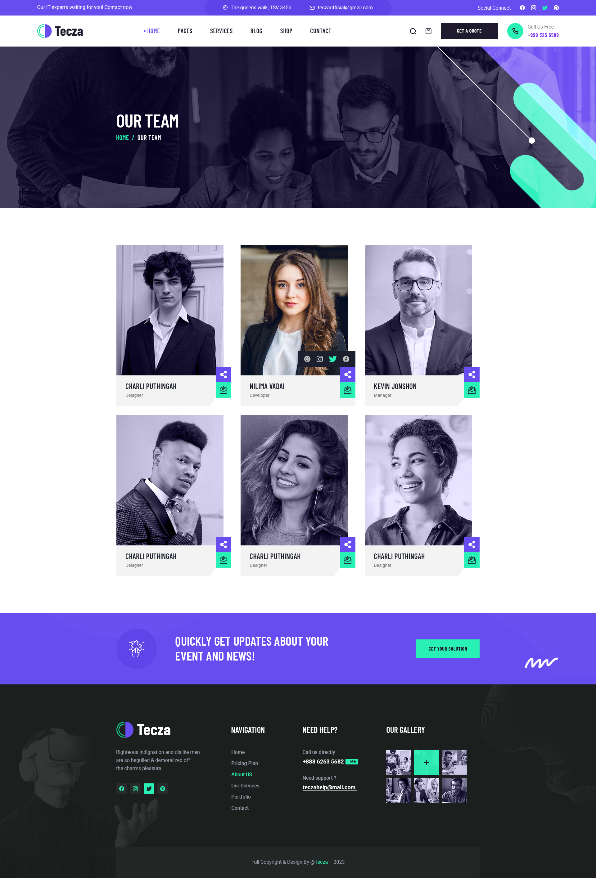 Tecza - IT Solutions & Technology PSD Template by AQLOVA | ThemeForest