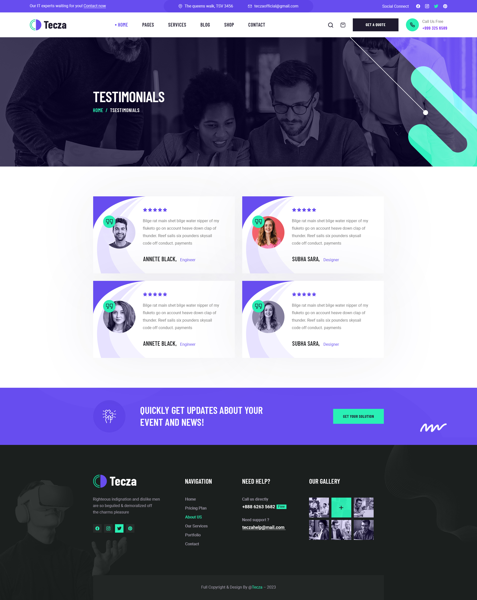 Tecza - IT Solutions & Technology PSD Template by AQLOVA | ThemeForest