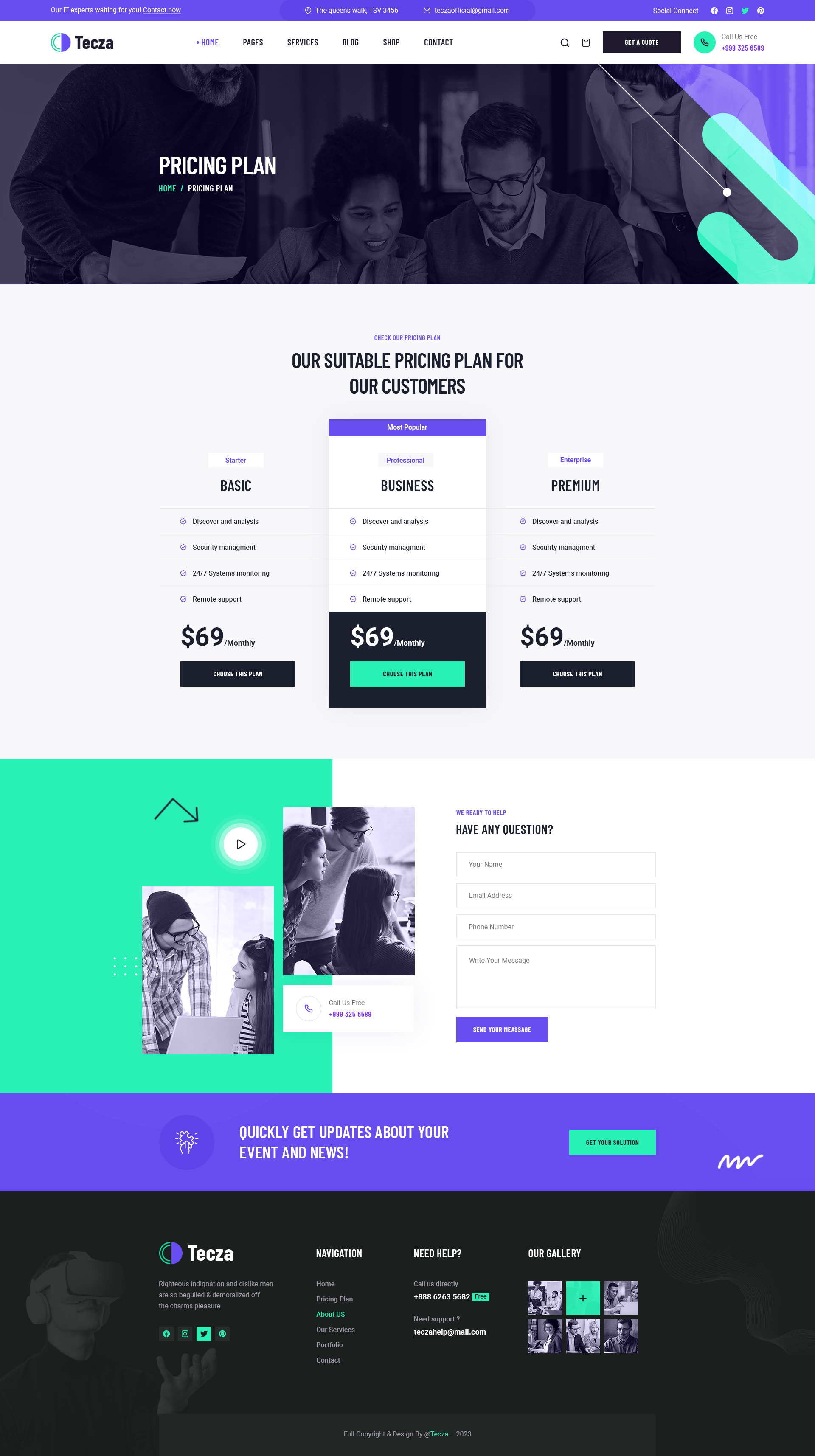 Tecza - IT Solutions & Technology PSD Template by AQLOVA | ThemeForest