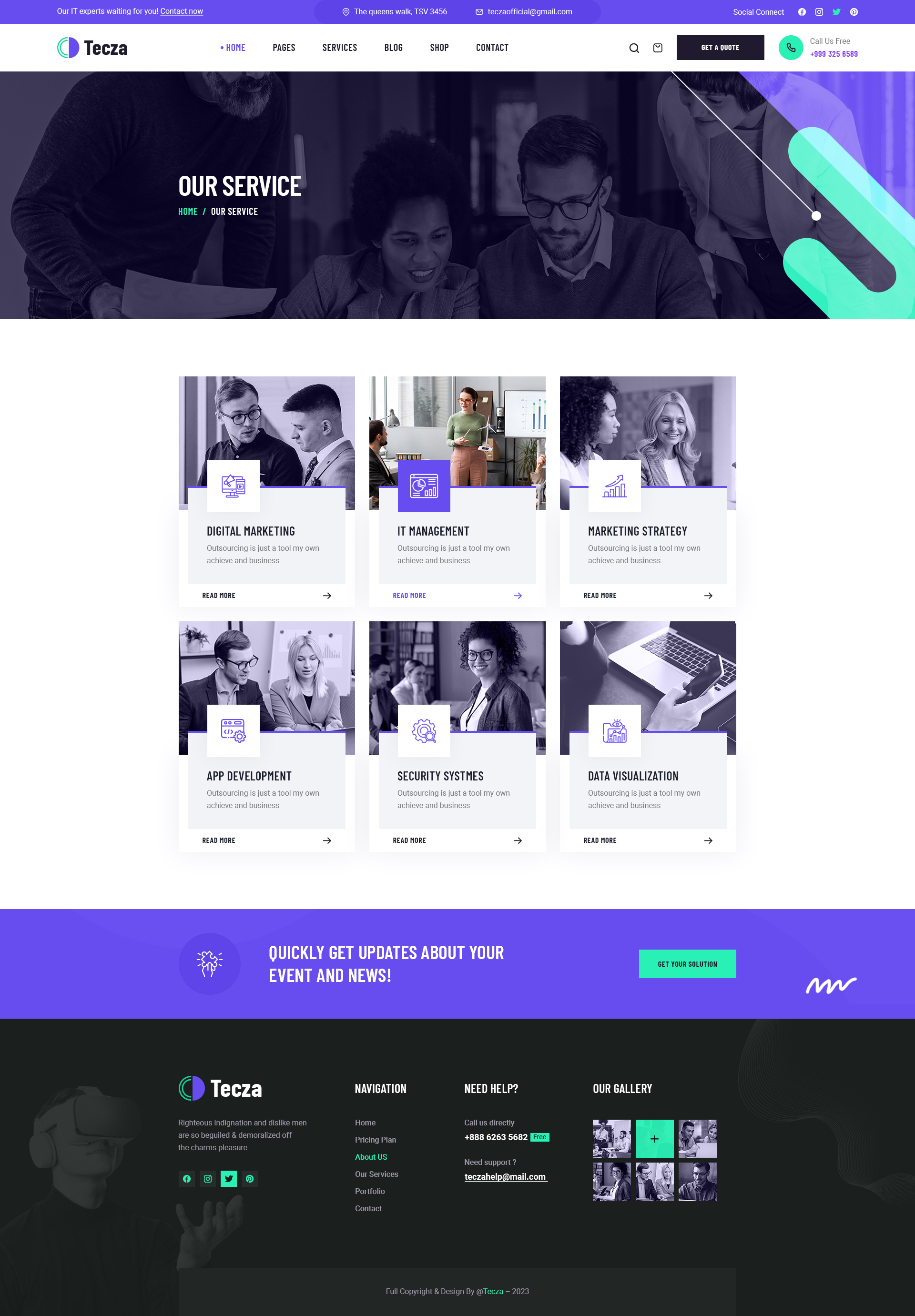 Tecza - IT Solutions & Technology PSD Template by AQLOVA | ThemeForest