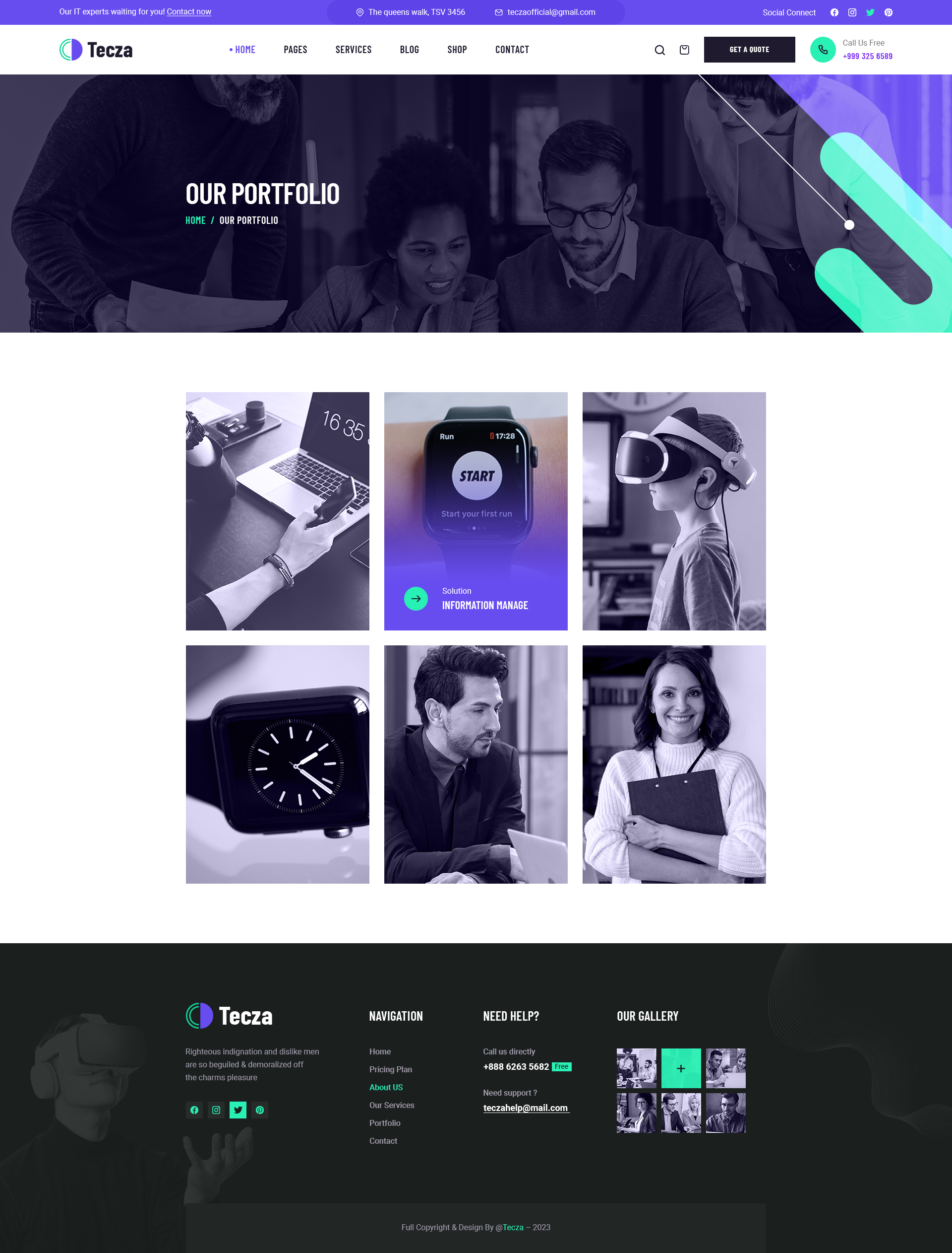 Tecza - IT Solutions & Technology PSD Template by AQLOVA | ThemeForest