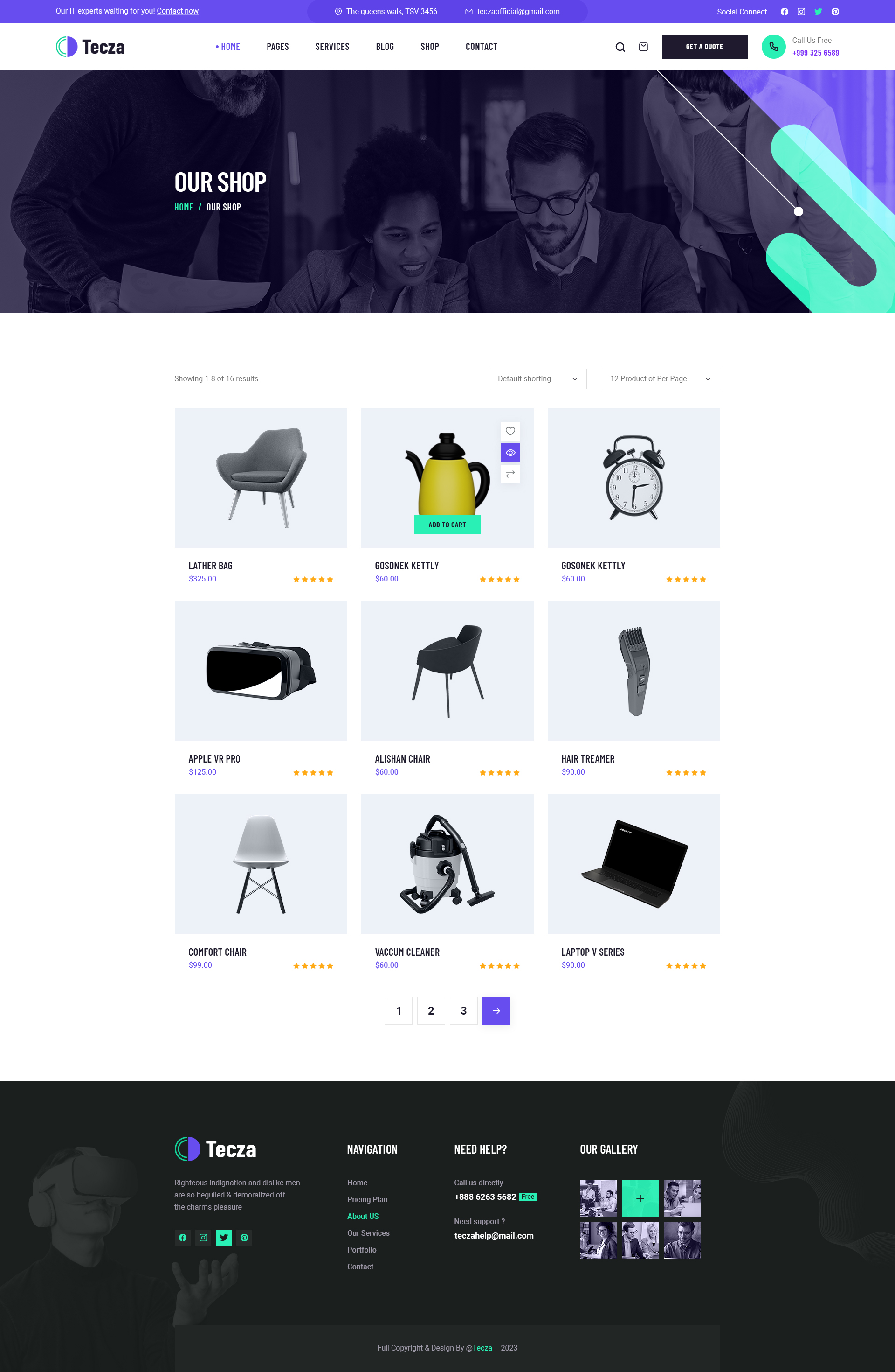 Tecza - IT Solutions & Technology PSD Template by AQLOVA | ThemeForest