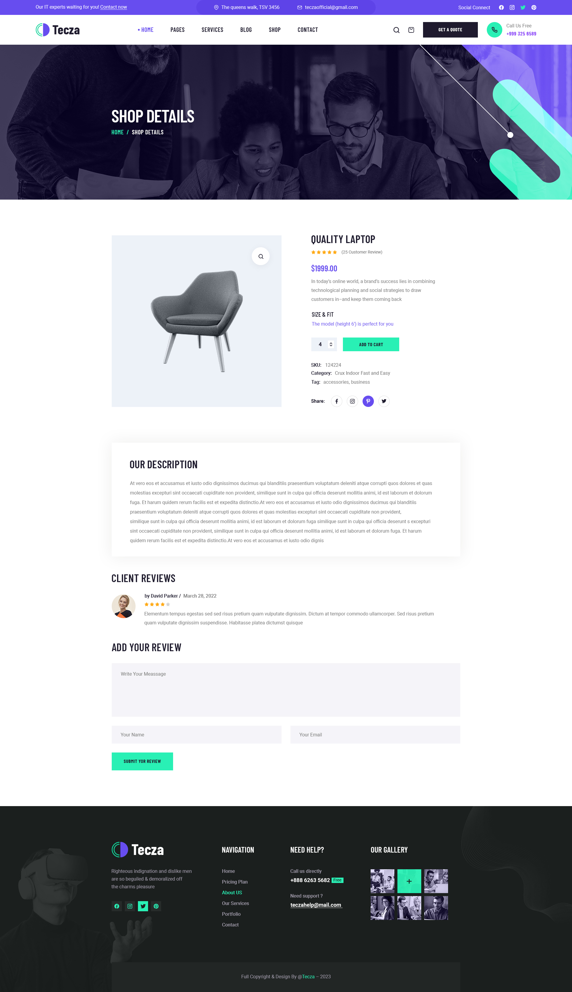 Tecza - IT Solutions & Technology PSD Template by AQLOVA | ThemeForest