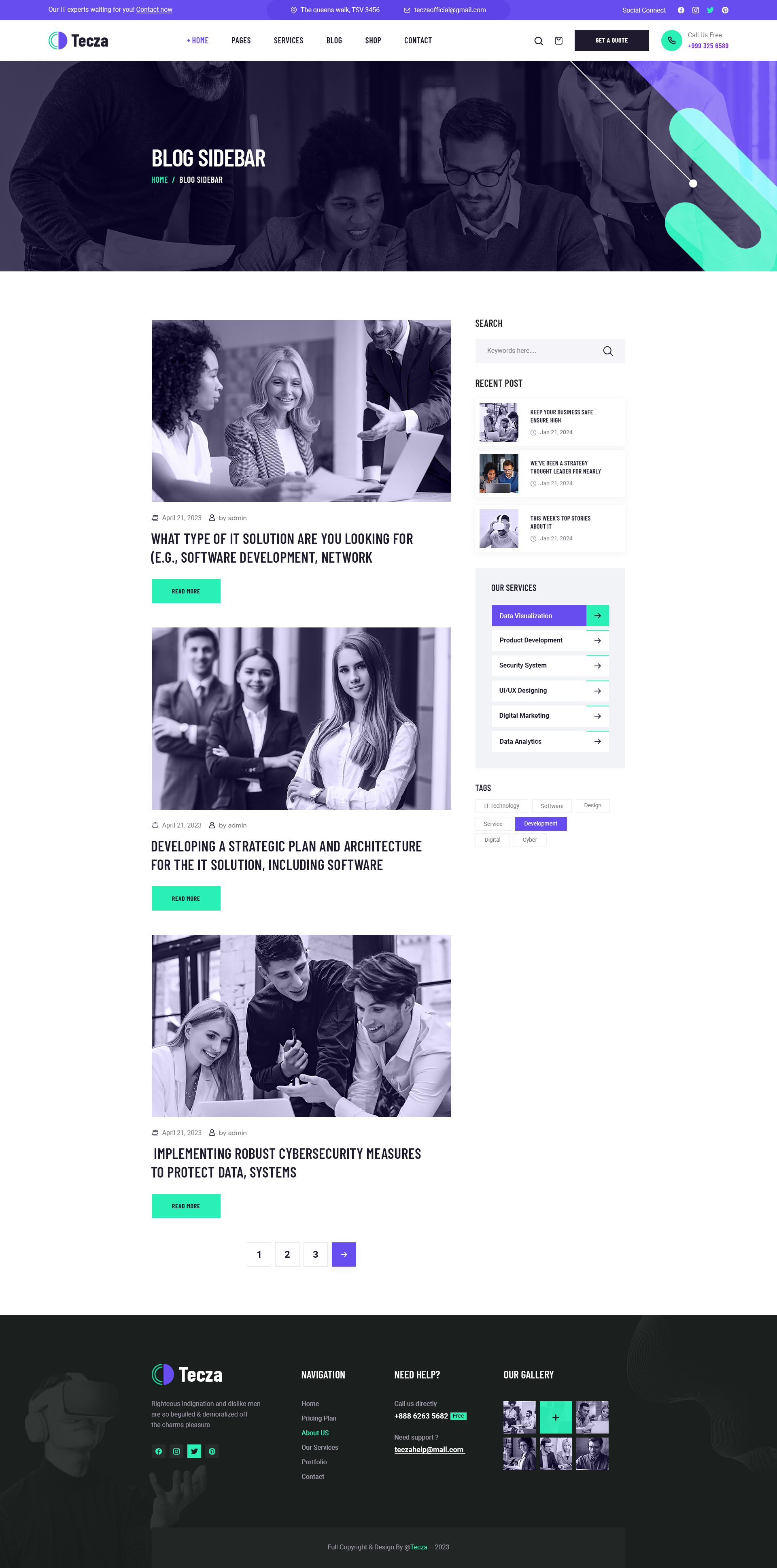 Tecza - IT Solutions & Technology PSD Template by AQLOVA | ThemeForest