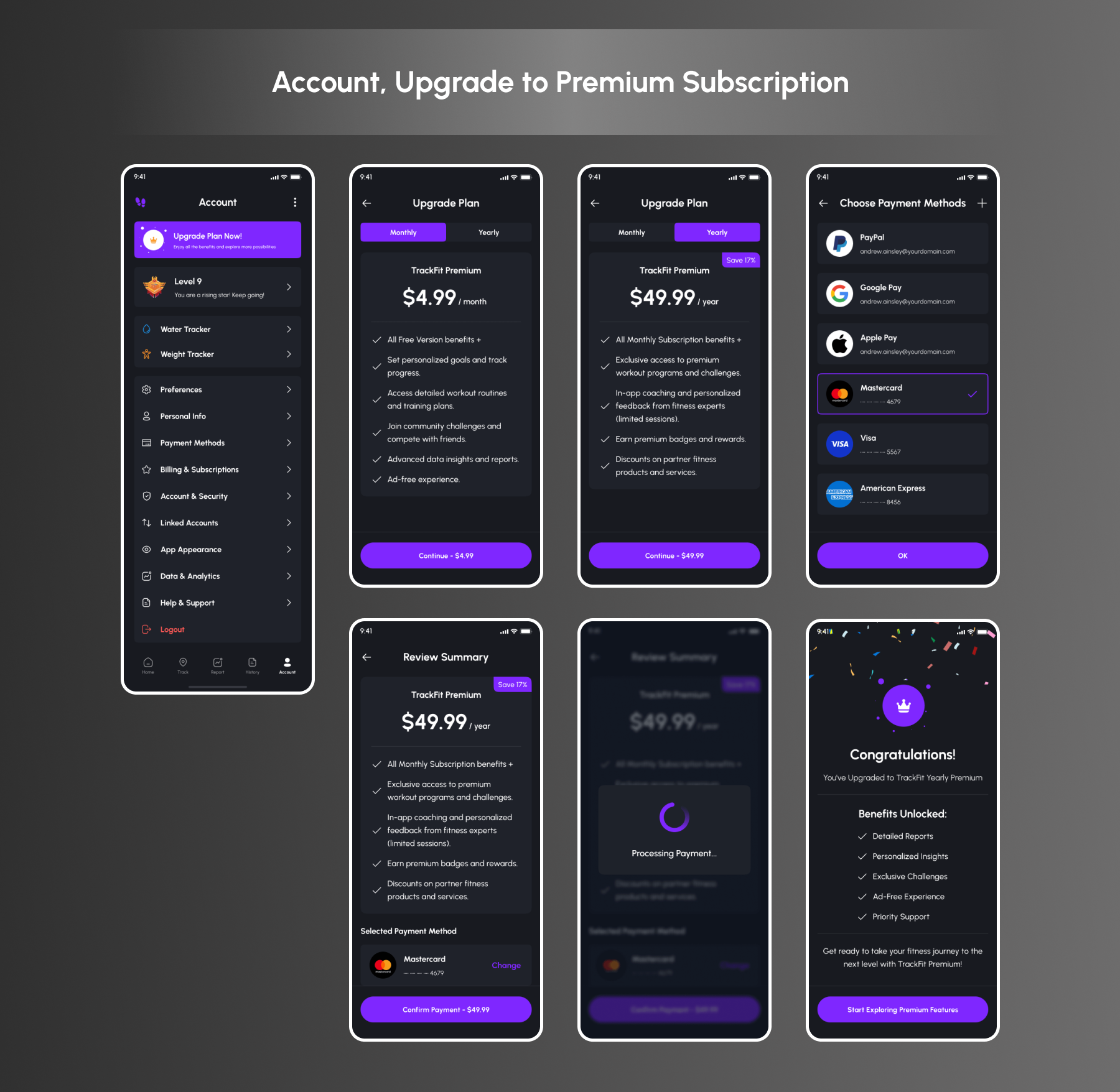 TrackStep - Step Counter | Tracker App | Flutter iOS/Android App Template by UnikAppsLight