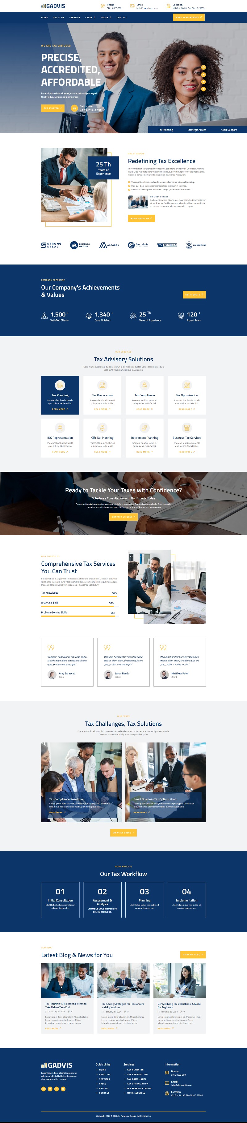 Gadvis - Tax Advisor & Financial Consulting Elementor Template Kit by ...