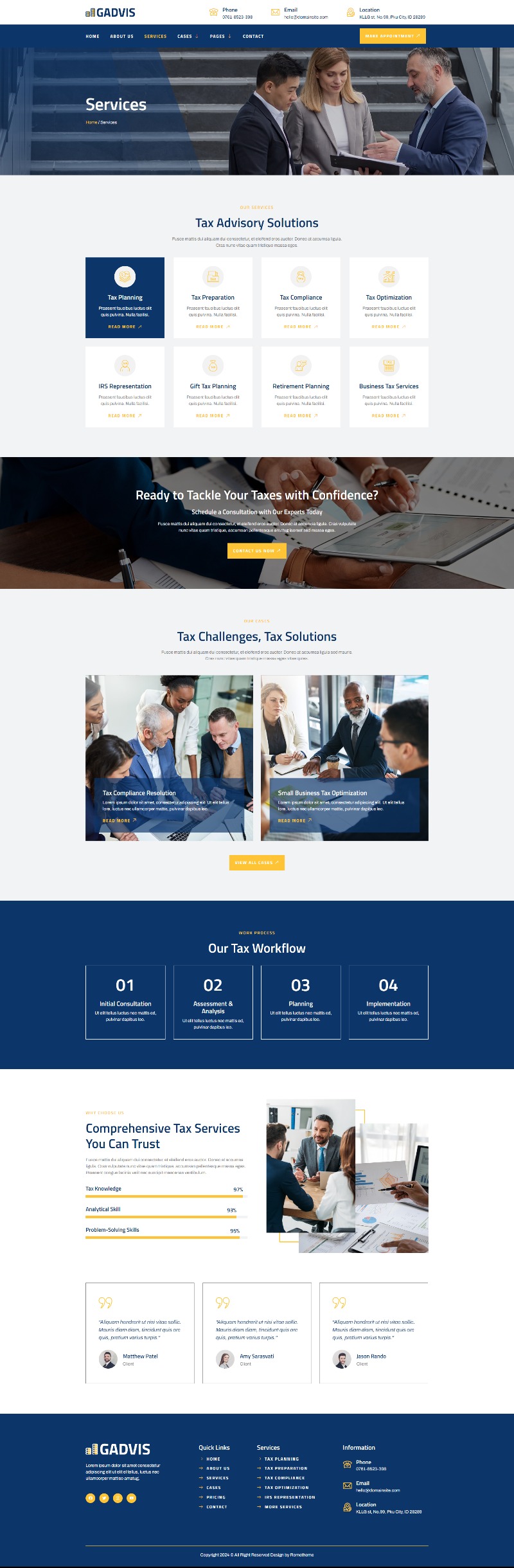 Gadvis - Tax Advisor & Financial Consulting Elementor Template Kit by ...
