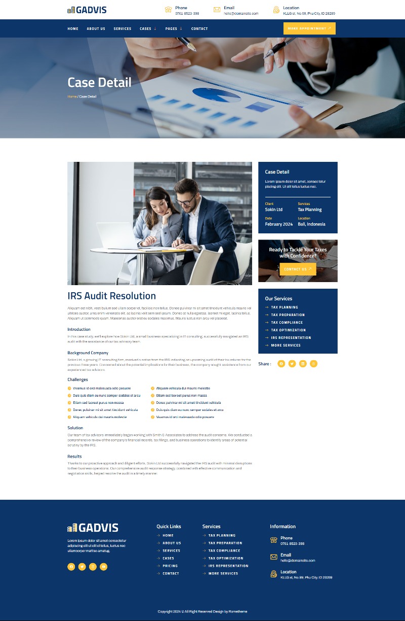 Gadvis - Tax Advisor & Financial Consulting Elementor Template Kit by ...
