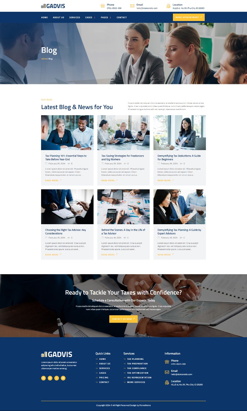 Gadvis - Tax Advisor & Financial Consulting Elementor Template Kit by ...