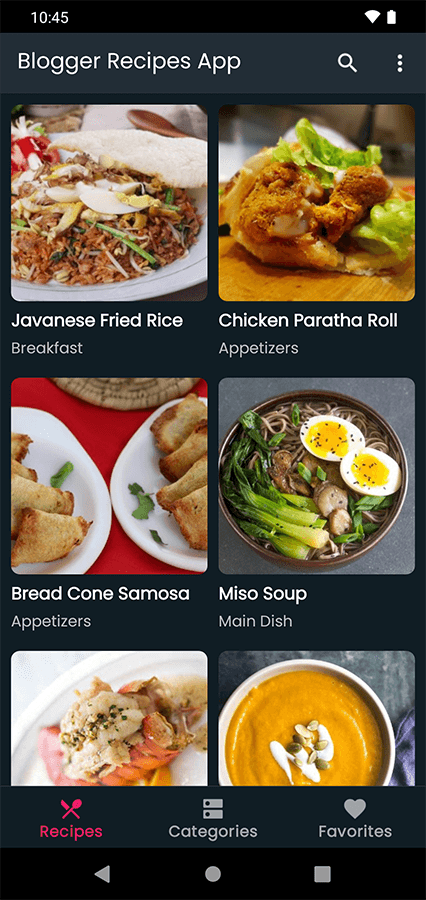 Blogger Recipes App - Blogger API v3 by solodroid | CodeCanyon