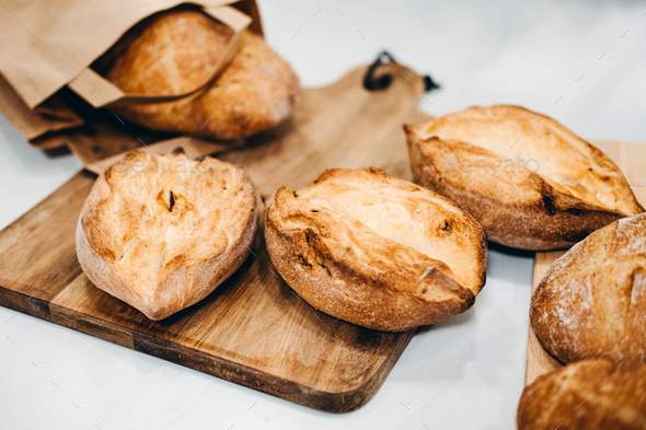 Ciriola Romana Traditional Roman Crusty Bread Stock Photo by IrynaKhabliuk