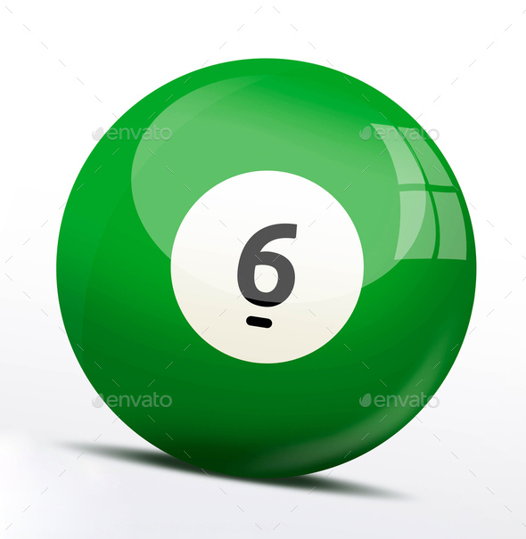 Number six billiard ball Stock Photo by ozaiachin | PhotoDune