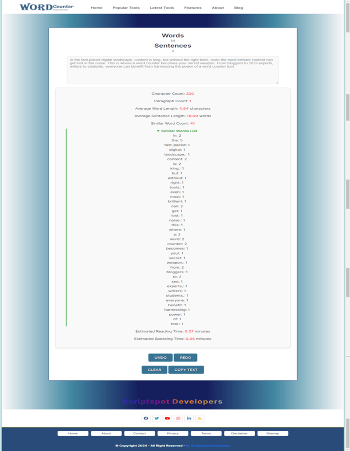 All-in-One Word Counter Tool for Blogger by stylii | CodeCanyon