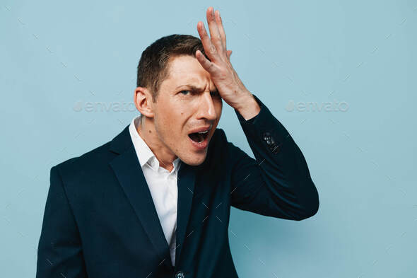 Expression isolated face person men caucasian adult background ...