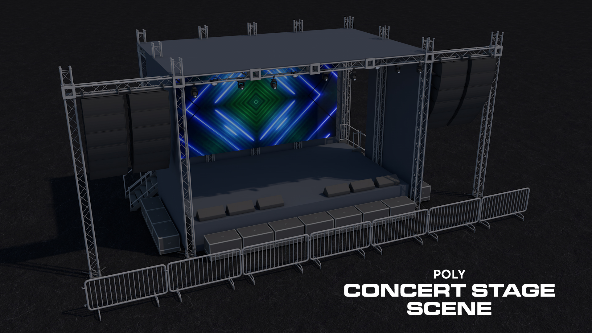 Poly Concert Stage Scene by multimedia4d | 3DOcean