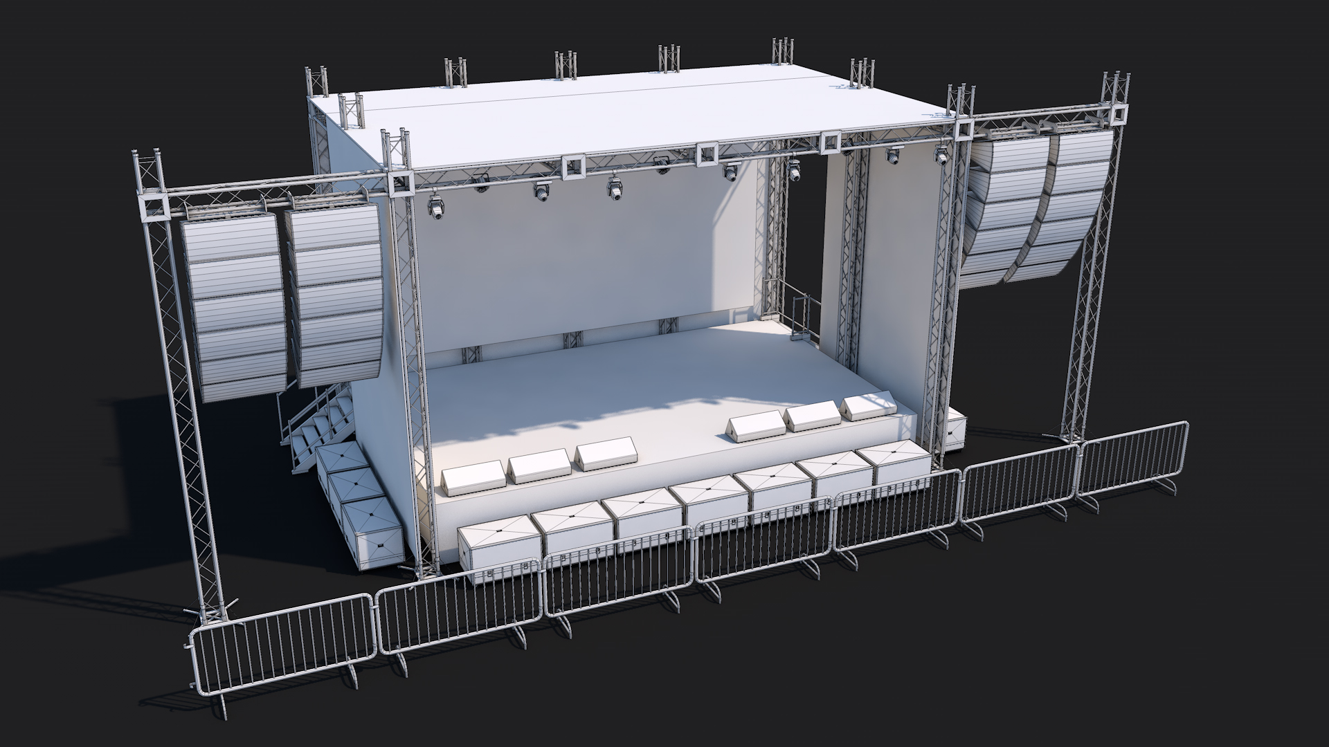 Poly Concert Stage Scene by multimedia4d | 3DOcean