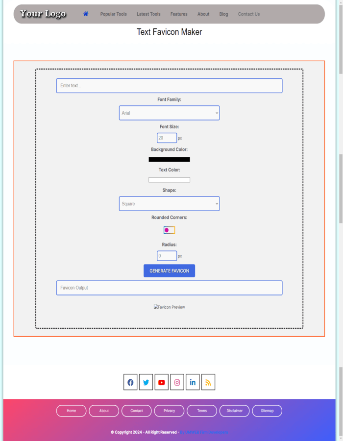 Text Favicon Maker Theme+Tool For Blogger by ishalrb5 | CodeCanyon