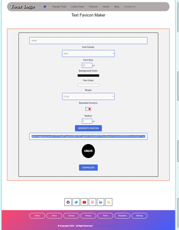 Text Favicon Maker Theme+Tool For Blogger by ishalrb5 | CodeCanyon