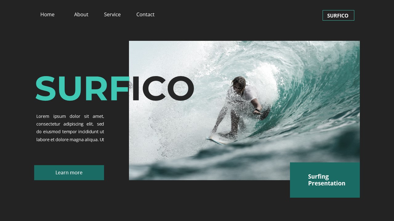 Surfico - Surfing Powerpoint Templates, Presentation Templates ...