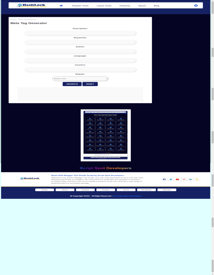 Hash Generator Toolkit with Template for Blogger by ScriptScroll | CodeCanyon