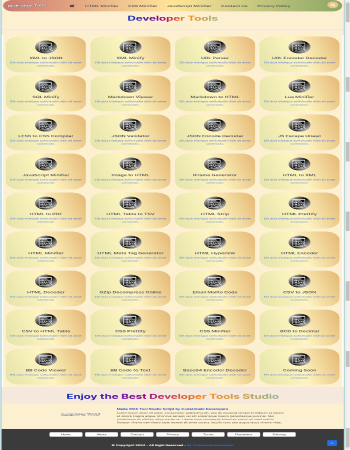 Developer Tools Studio Theme + Tools for Blogger by codeumabi | CodeCanyon